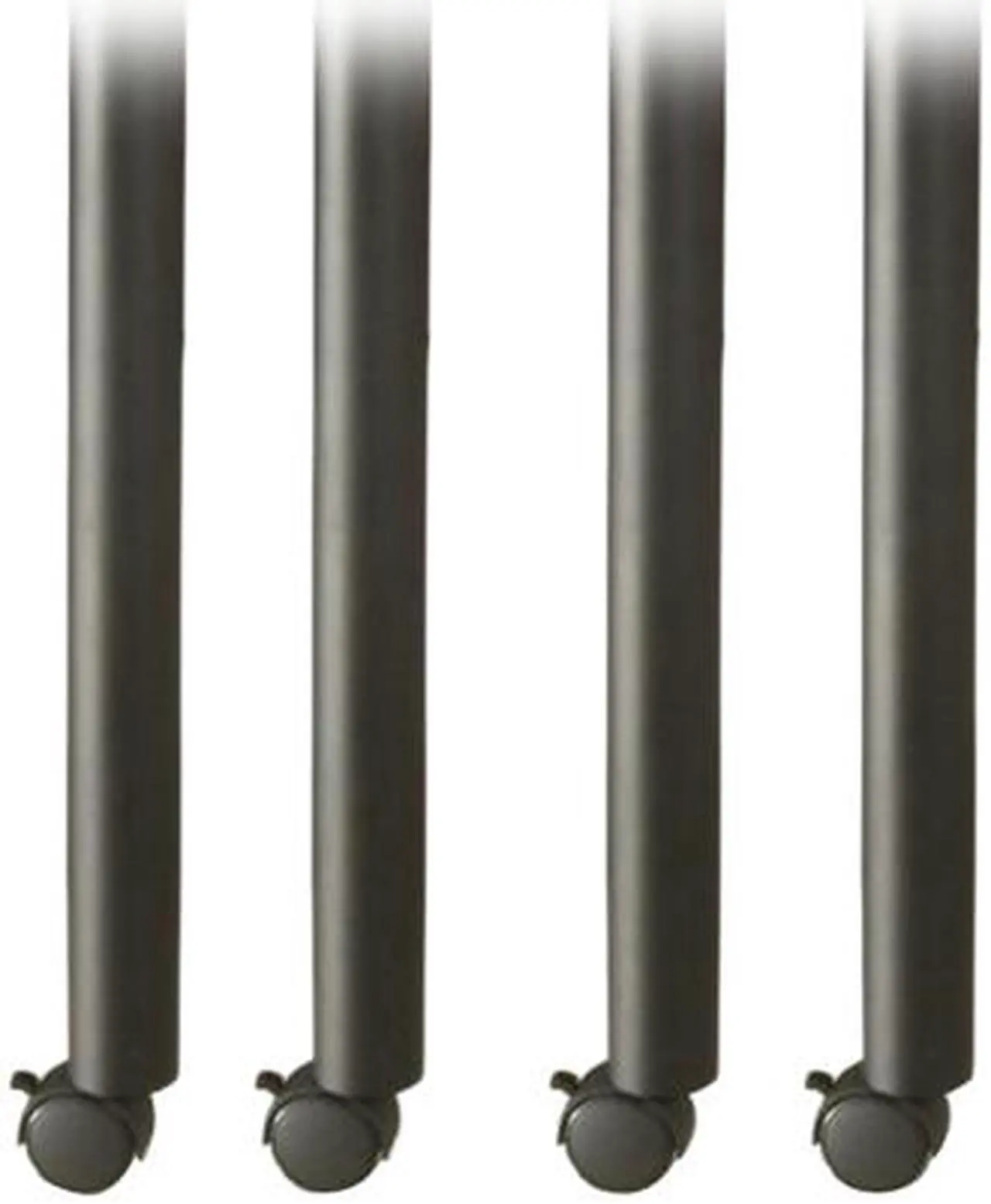 BOSS Office Products NTT4XLBS Black Metal Post Legs with Casters (4 ...