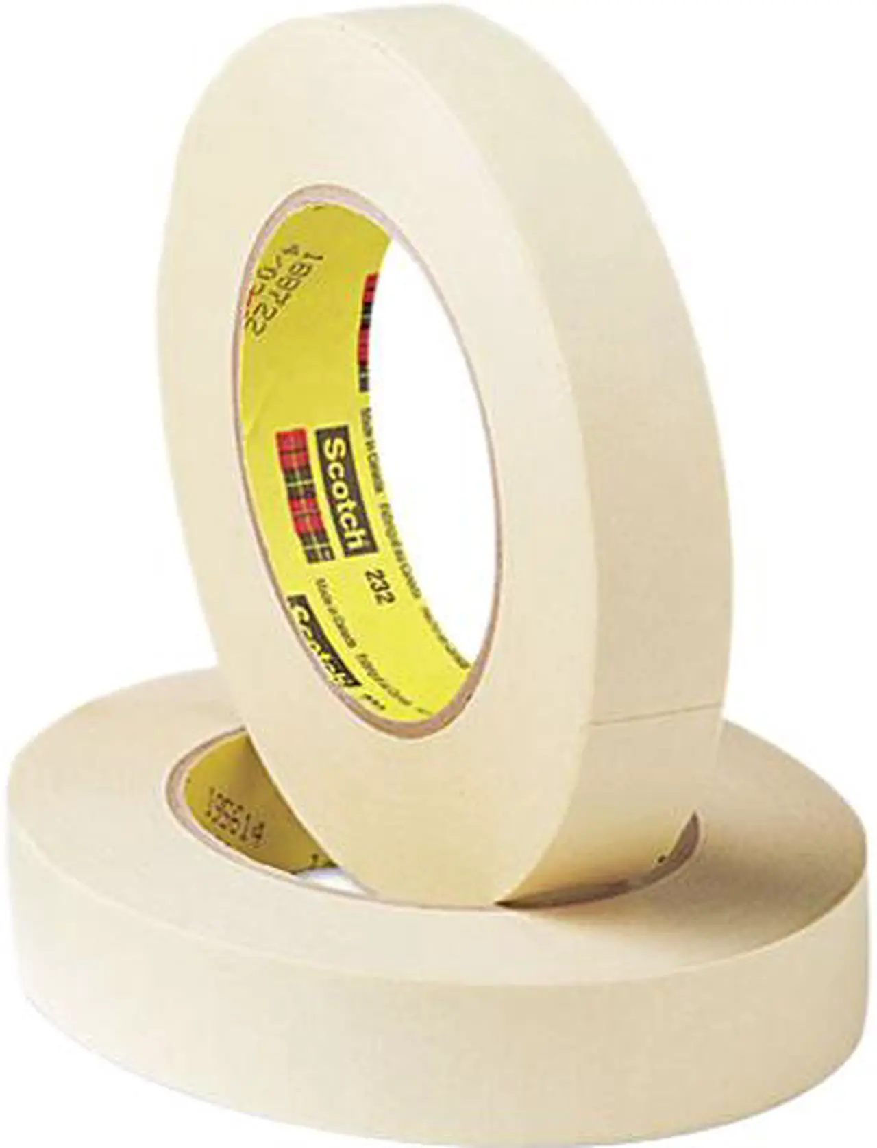 Scotch 232-1 High Performance Masking Tape, 1" x 60 yards, 3" Core ...