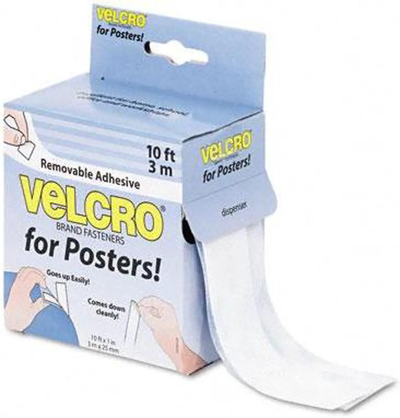Velcro 90958 Removable Fasteners for Posters, 10 ft. Cut-to-Length Roll ...