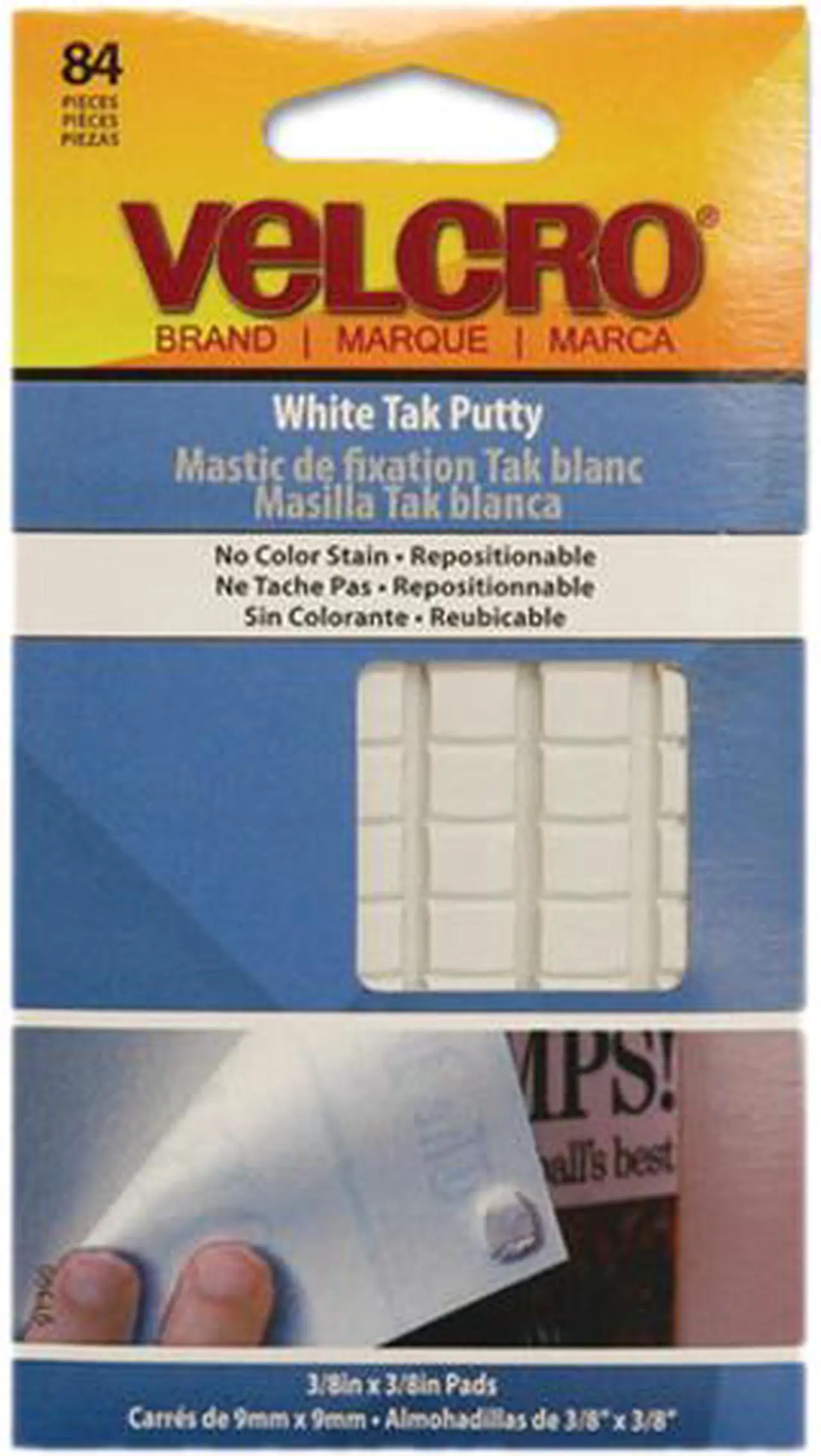 Velcro Sticky Fix Tak, Removable, 86 Squares/Pack - Newegg.com