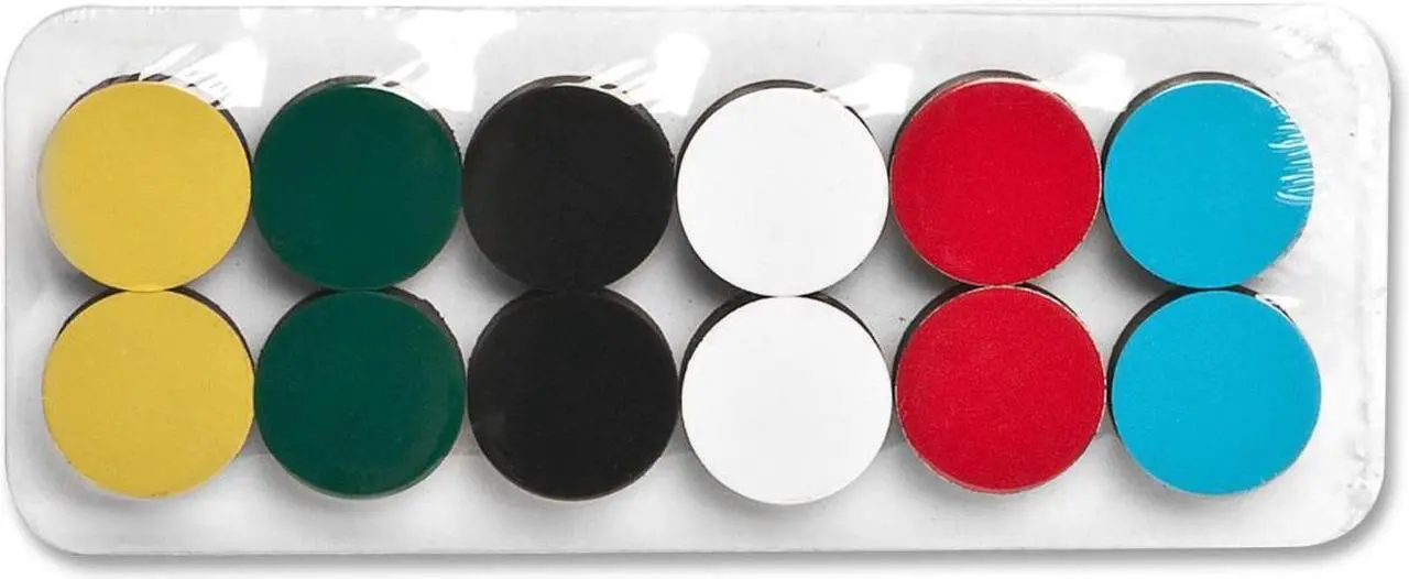 Magna Visual HEM-12 High Energy Circle Magnets, Magnetic, Assorted, 3/4 ...