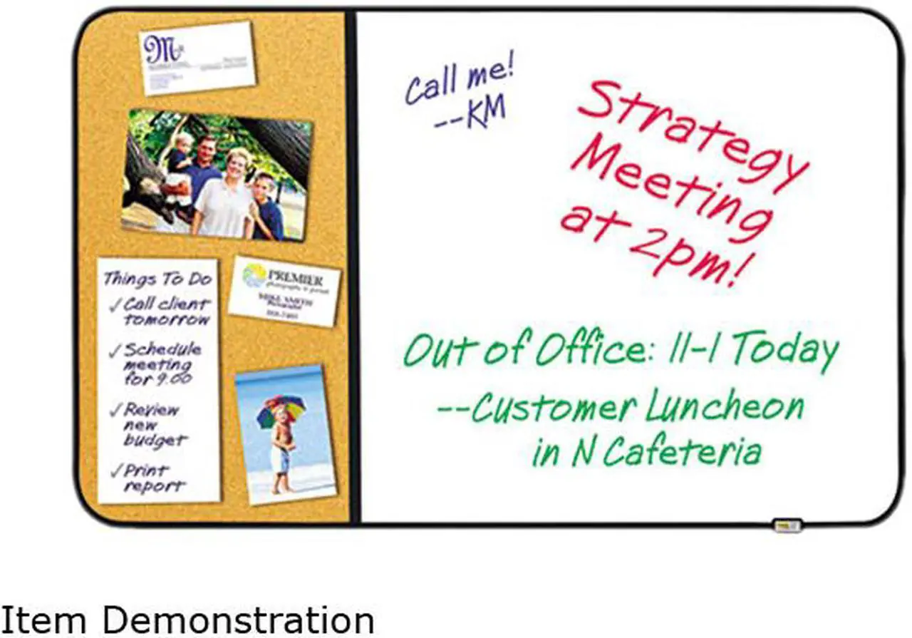 Post-it 558-BB-DE Self-Stick Cork Bulletin and Dry Erase Board, 36 x 22 ...