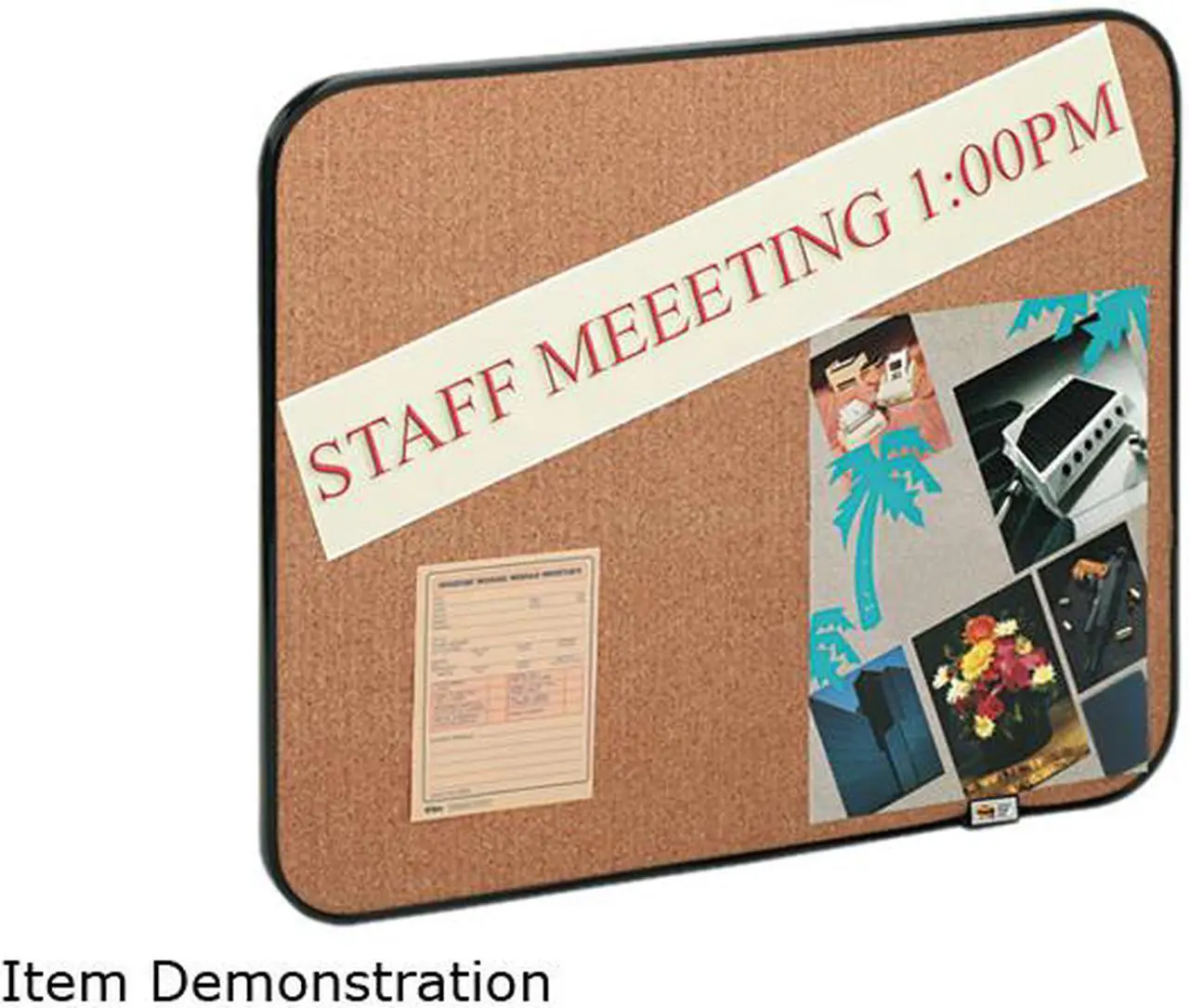 Post-it 558-BBS Sticky Self-Stick Cork Board, 22 x 18, Natural, Black ...