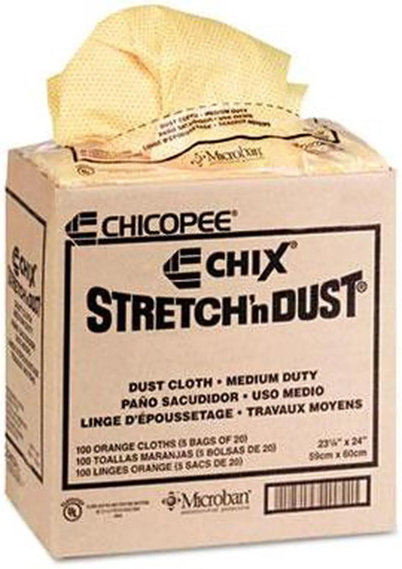 Chix 0416 Stretch ’n Dust Dusters, Cloth, 23-1/4 x 24, Orange/Yellow ...