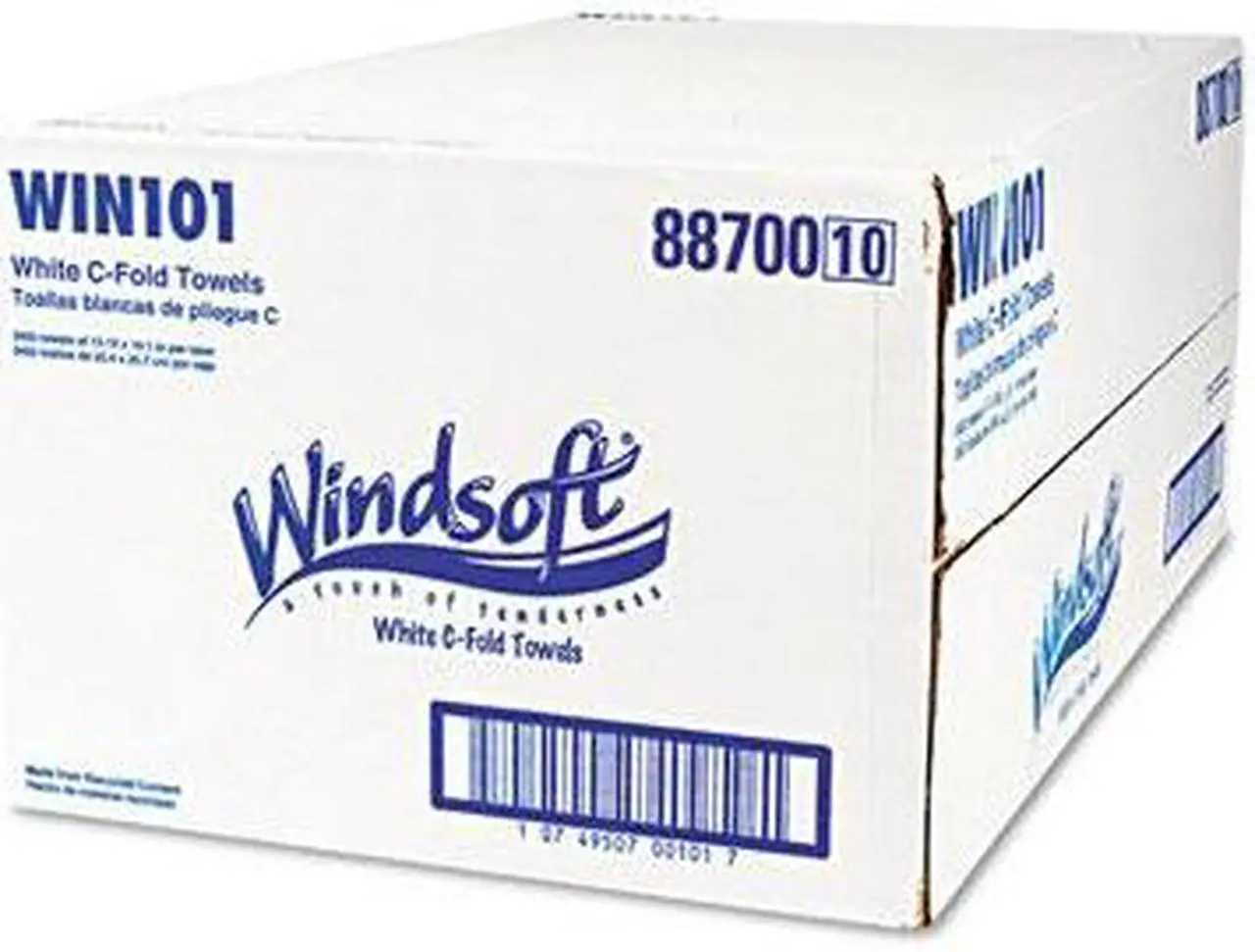 Windsoft Embossed C-Fold Paper Towels, 10-1/10 x 13-1/5, White, 200 ...