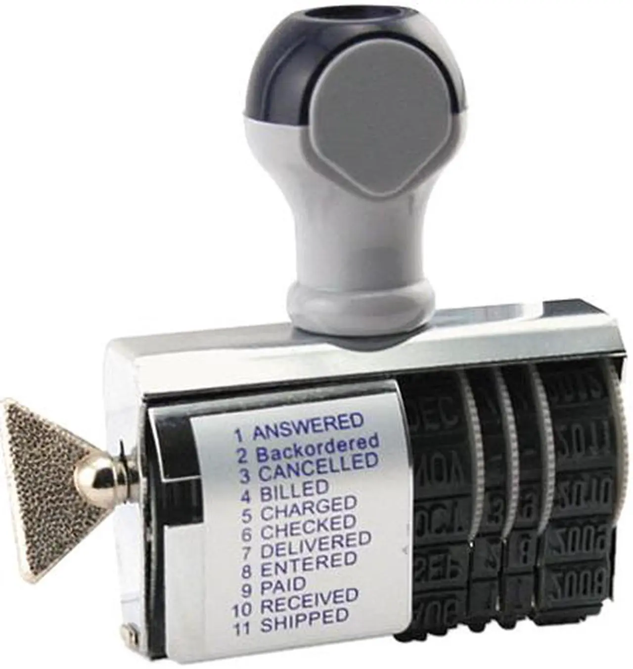 U. S. Stamp & Sign T2754 Rubber 11-Message Dial-A-Phrase Stamp, Dater ...