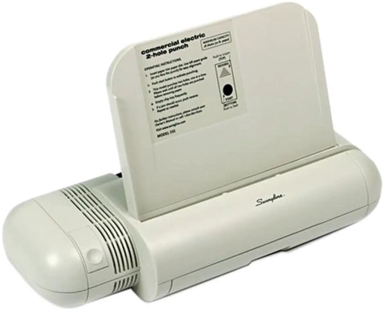 Swingline 74532 28-Sheet Commercial Electric Two-Hole Punch, Fixed 1/4 ...