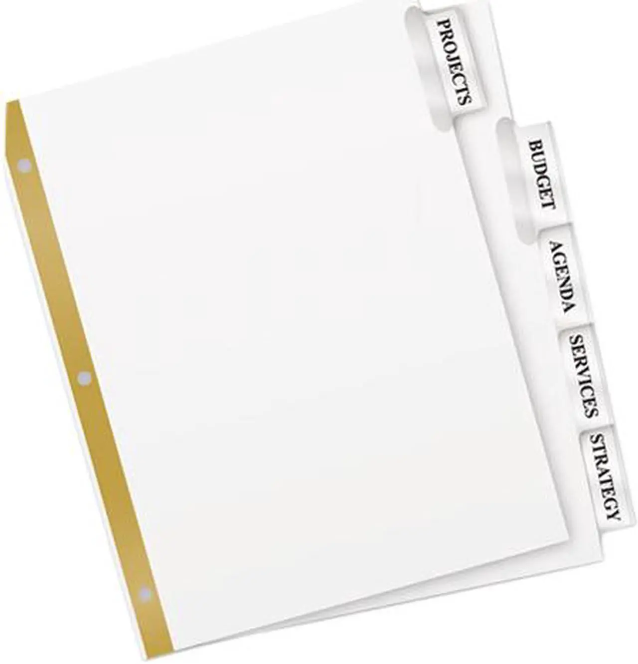 Avery 11122 WorkSaver Big Tab Dividers, Clear Tabs, 5-Tab, Letter ...