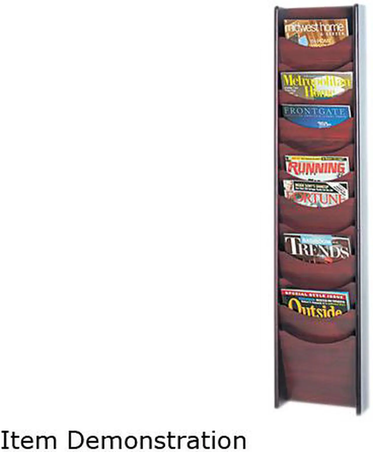 Safco Solid Wood Wall-Mount Literature Display Rack, 11-1/4w x 3-3/4d x ...