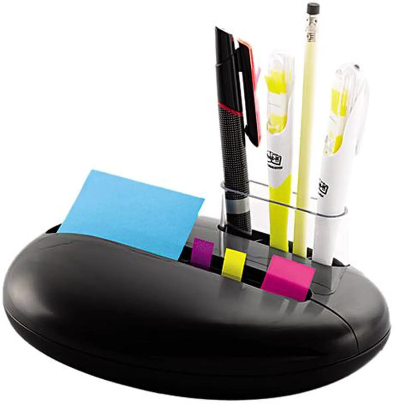 Post-it PBL100 Black Note & Flag Combo Pebble Dispenser - Newegg.com