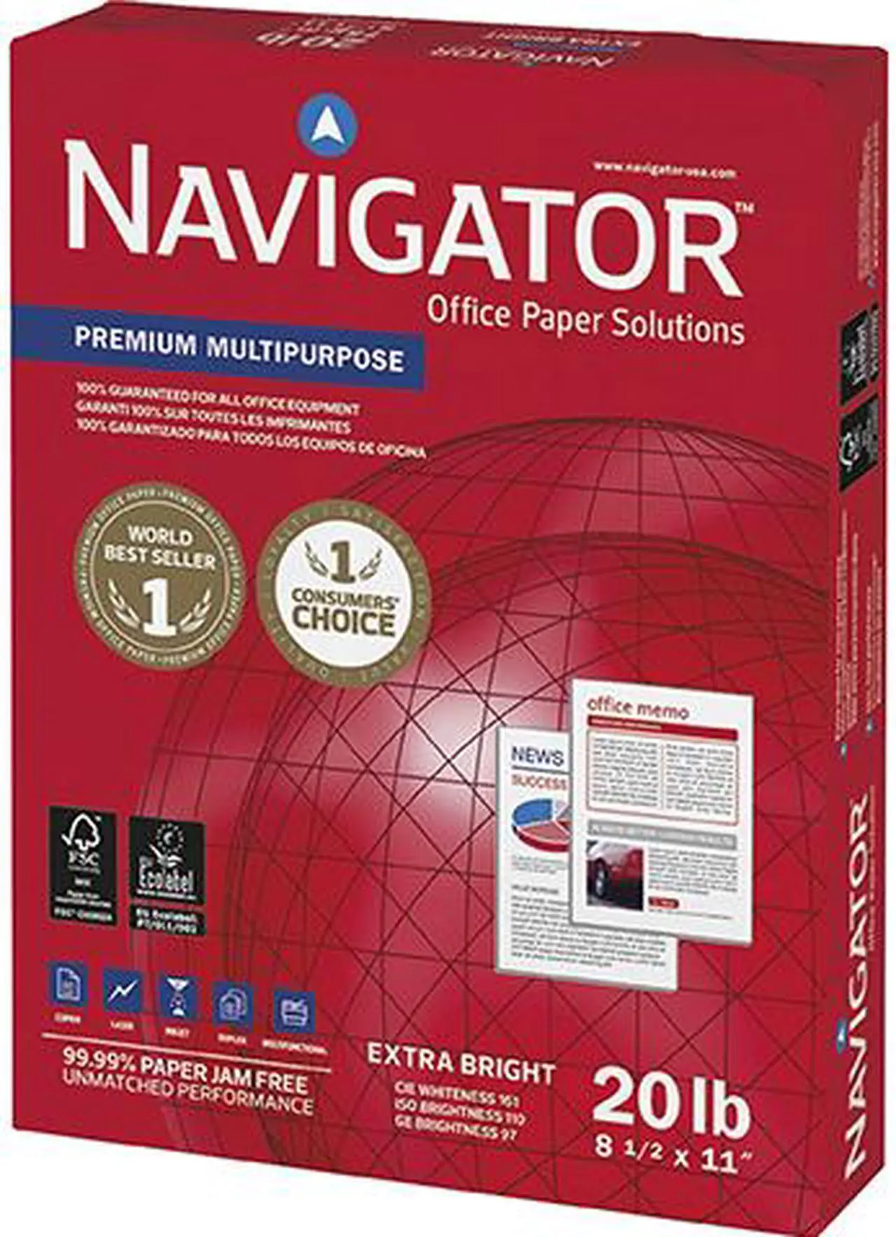 Navigator NMP1120PL Navigator Premium Multipurpose Paper - 200000 ...