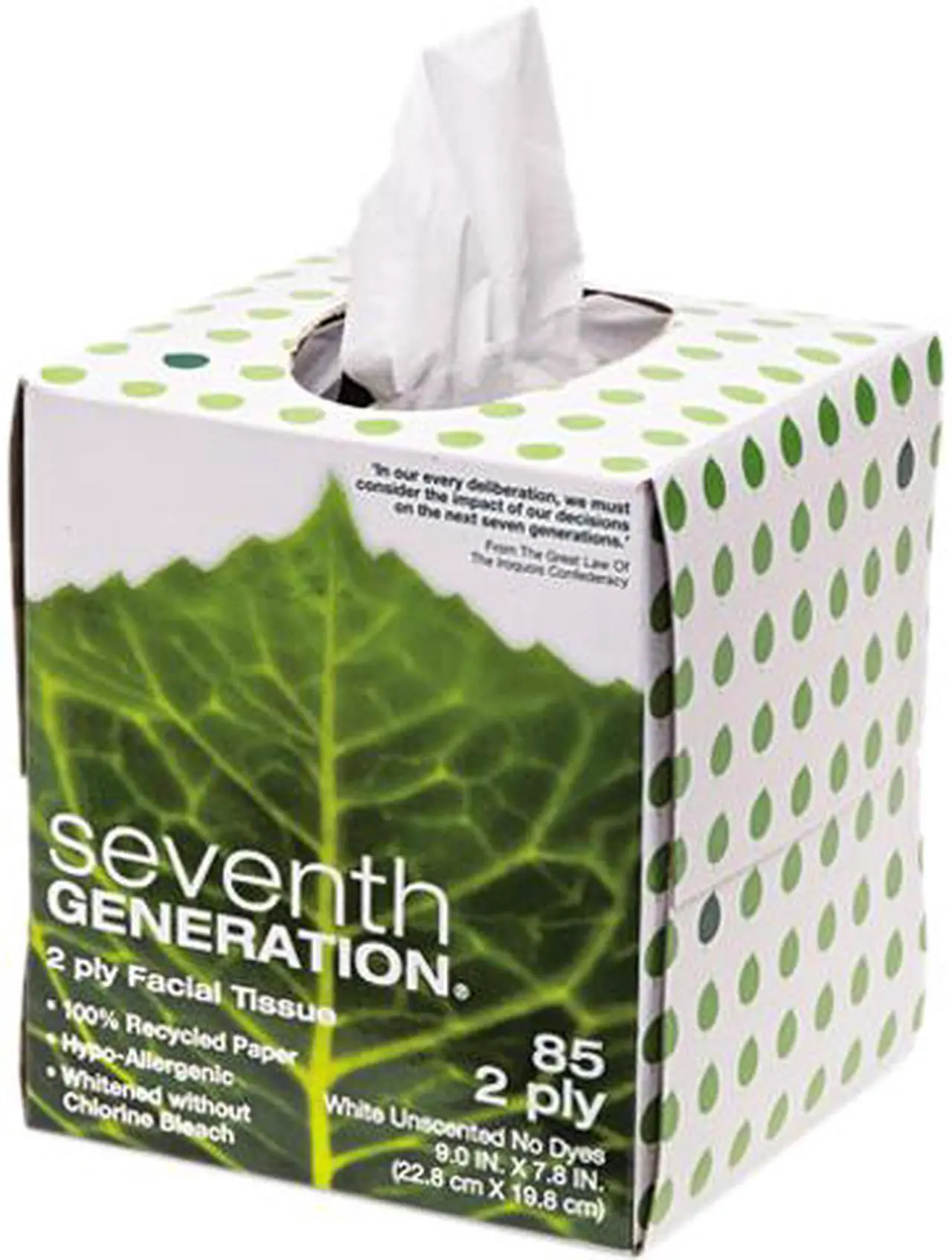 Seventh Generation 13719EA 100% Recycled Facial Tissue, 2-Ply, Pop-up ...