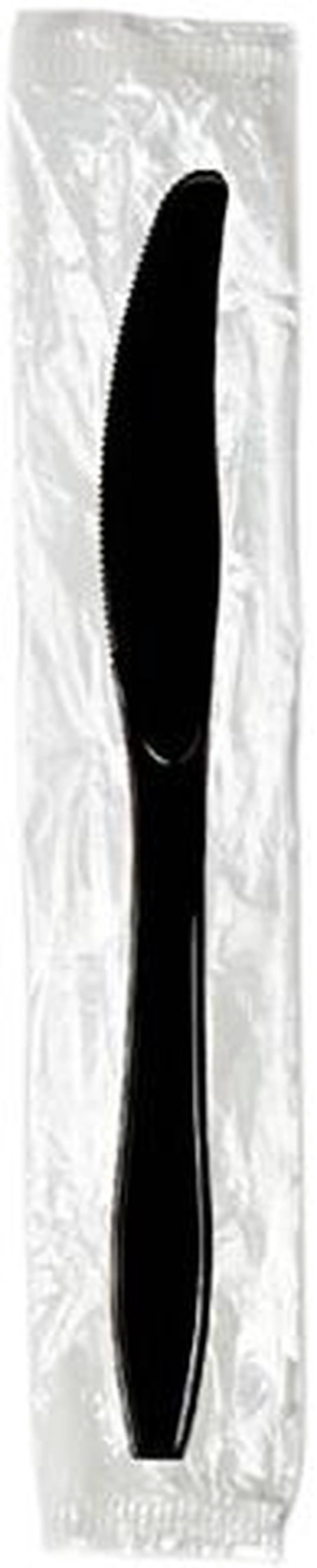 Dixie KH53C Plastic Individually Wrapped Knives, Black, 1000 / Carton ...