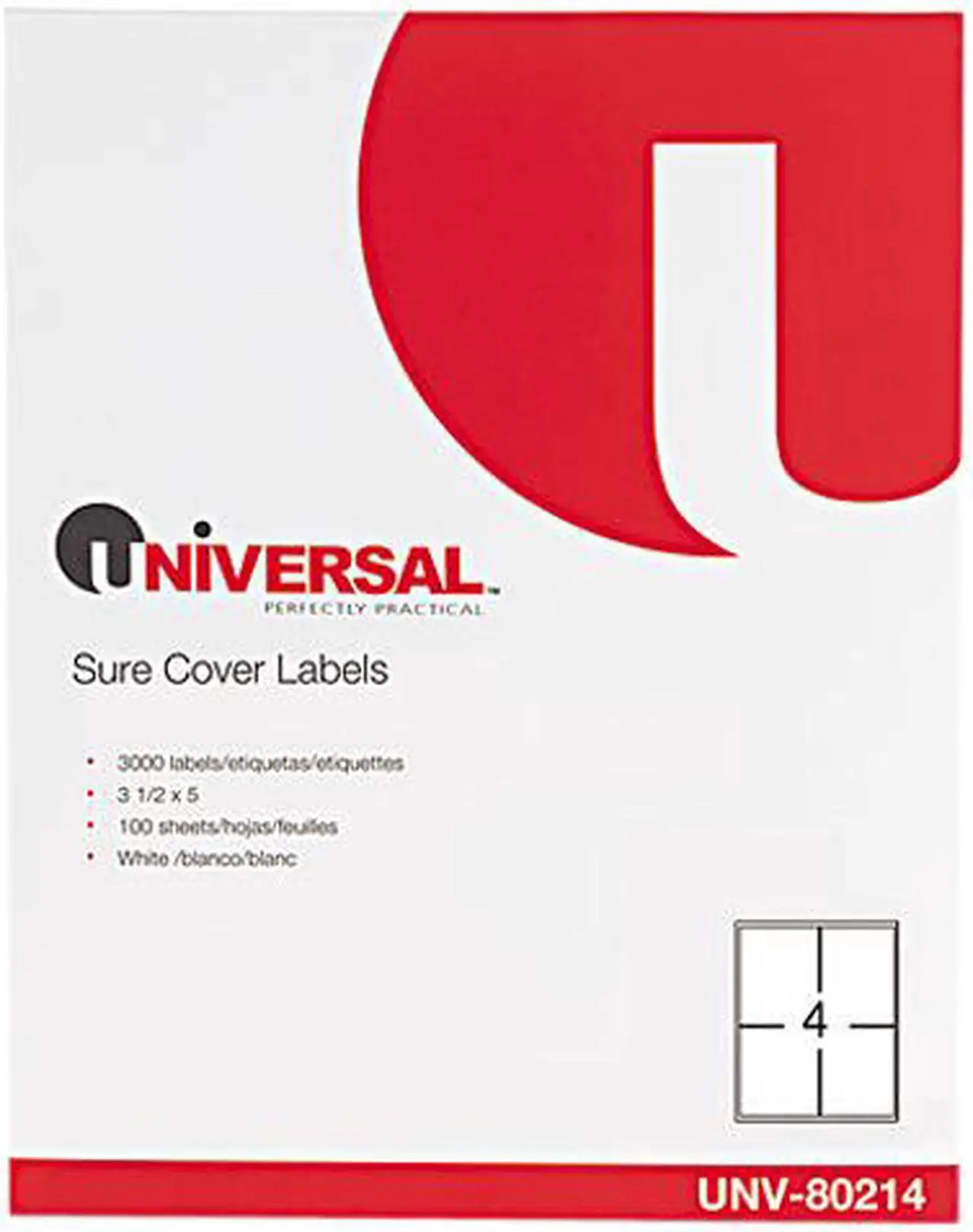 Universal UNV80214 Surecover Permanent Self-Adhesive Labels - Newegg.com