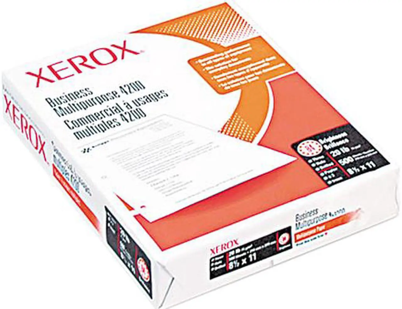 Xerox Business 4200 Copy/Print Paper, 92 Bright, 3-Hole, 20lb, Letter ...