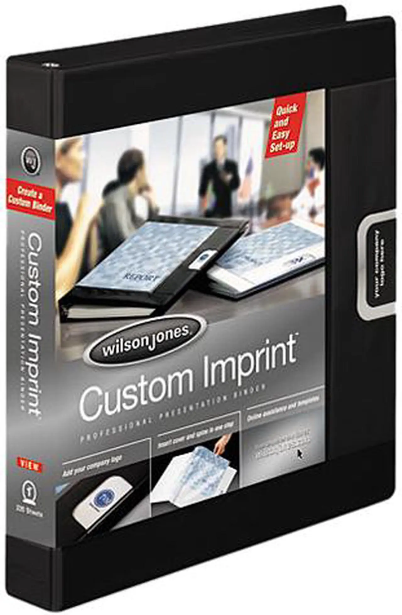 Wilson Jones 46100 Custom Imprint Presentation Binder, 1" Capacity ...