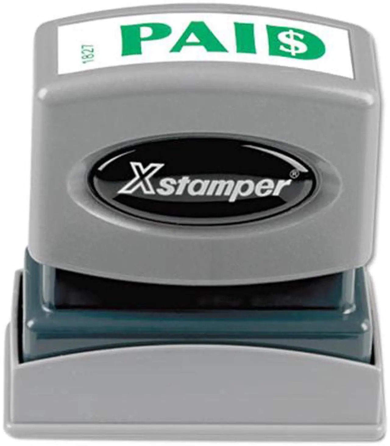 Xstamper ECO-GREEN 1827 Title Message Stamp, PAID, Pre-Inked/Re-Inkable ...