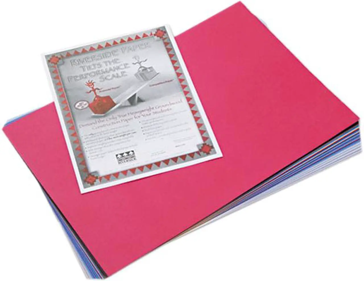 Pacon 103638 Riverside Construction Paper, 76 lbs., 12 x 18, Assorted ...