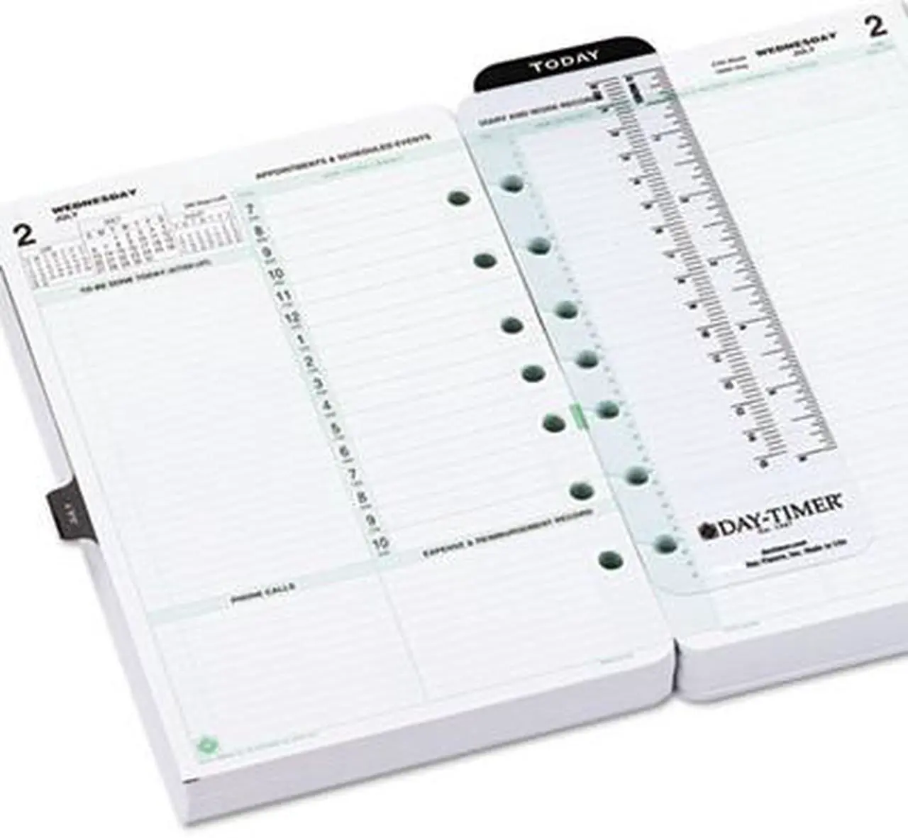 Day-Timer 92800 2 Pages Daily Calendar Refill Pages, Daily - 1 Year ...