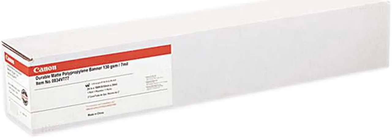 Canon USA 0834V777 Durable Matte Polypropylene Banner Paper, 24" x 100 ...