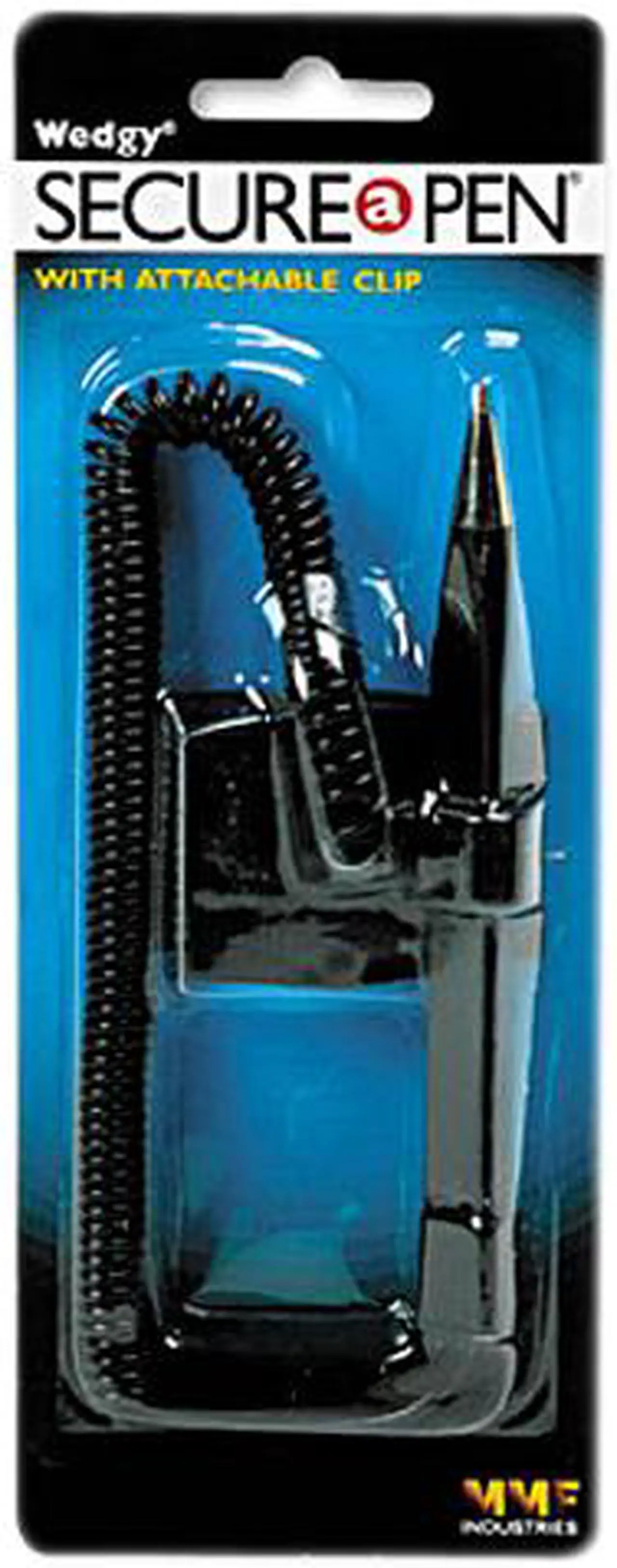 MMF Industries 28208 Wedgy Clip Ballpoint Counter Pen, Blue Ink, Medium ...