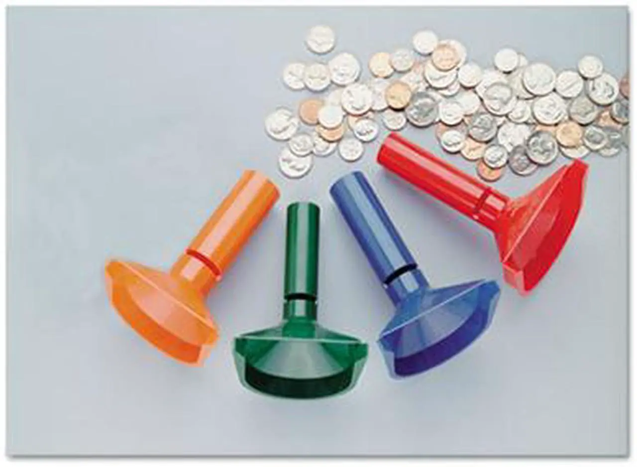 MMF Industries SteelMaster 224000400 Color-Coded Coin Counting Tubes f ...