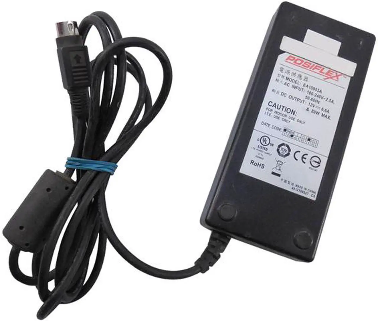 Posiflex 21972080141 Power Adapter, 12V DC 80W, for KS6215, KS7217 ...