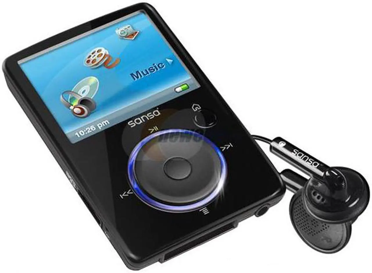 SanDisk Sansa Fuze 1.9" Black 8GB MP3 / MP4 Player - Newegg.com