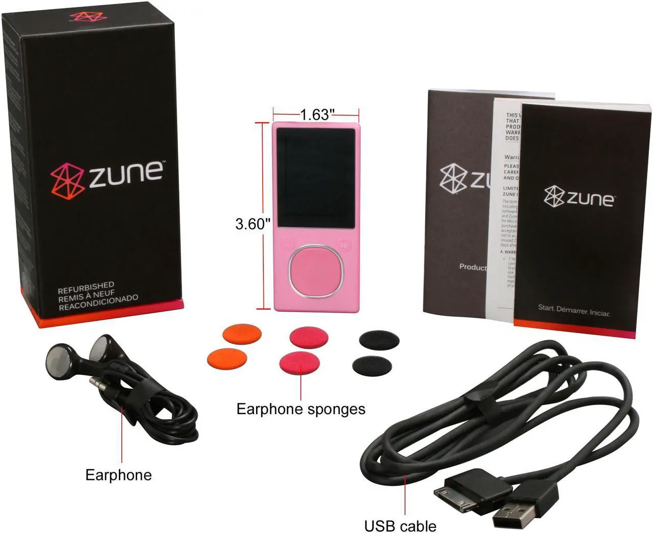 Refurbished: Microsoft Zune 1.8" Pink 8GB MP3 / MP4 Player - Newegg.com
