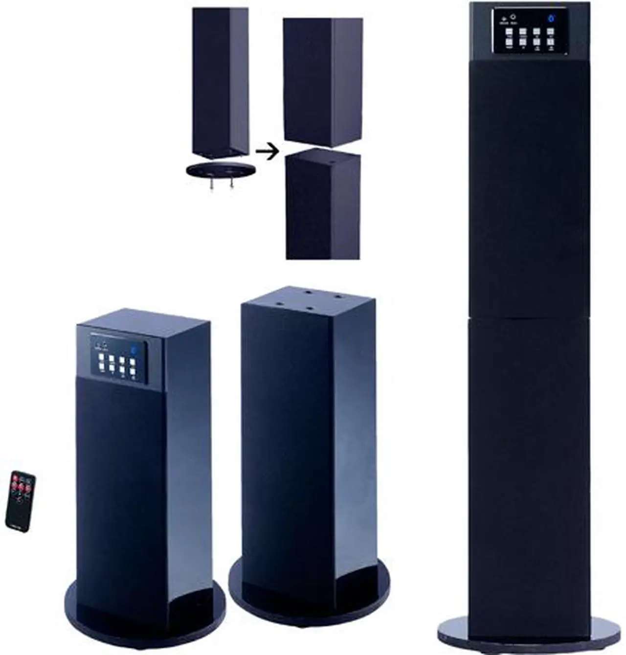 Craig CHT914c Stereo Home Theater /Tower Speaker System With Bluetooth ...