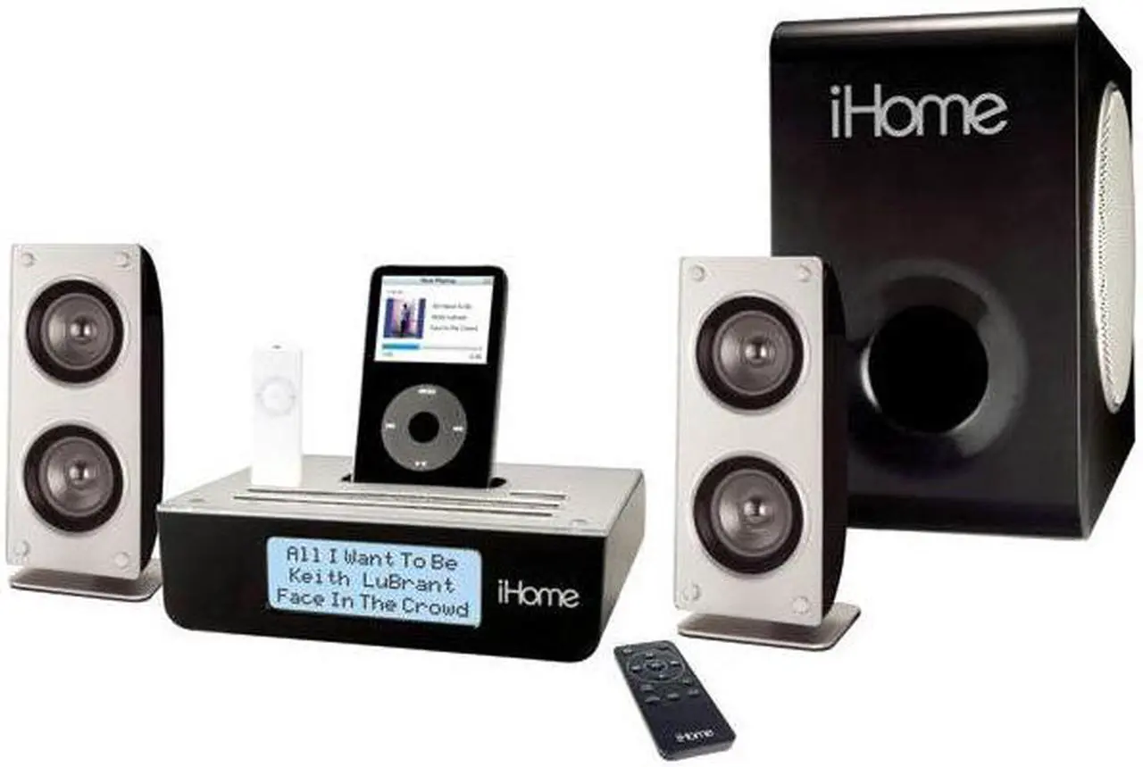 iHome Bookshelf System for iPod Black Model IH52B - Newegg.com