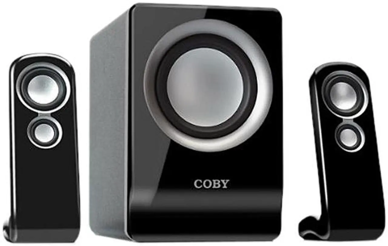 Coby CSMP80BLK 100W 2.1-Channel Multimedia Speaker System - Newegg.com