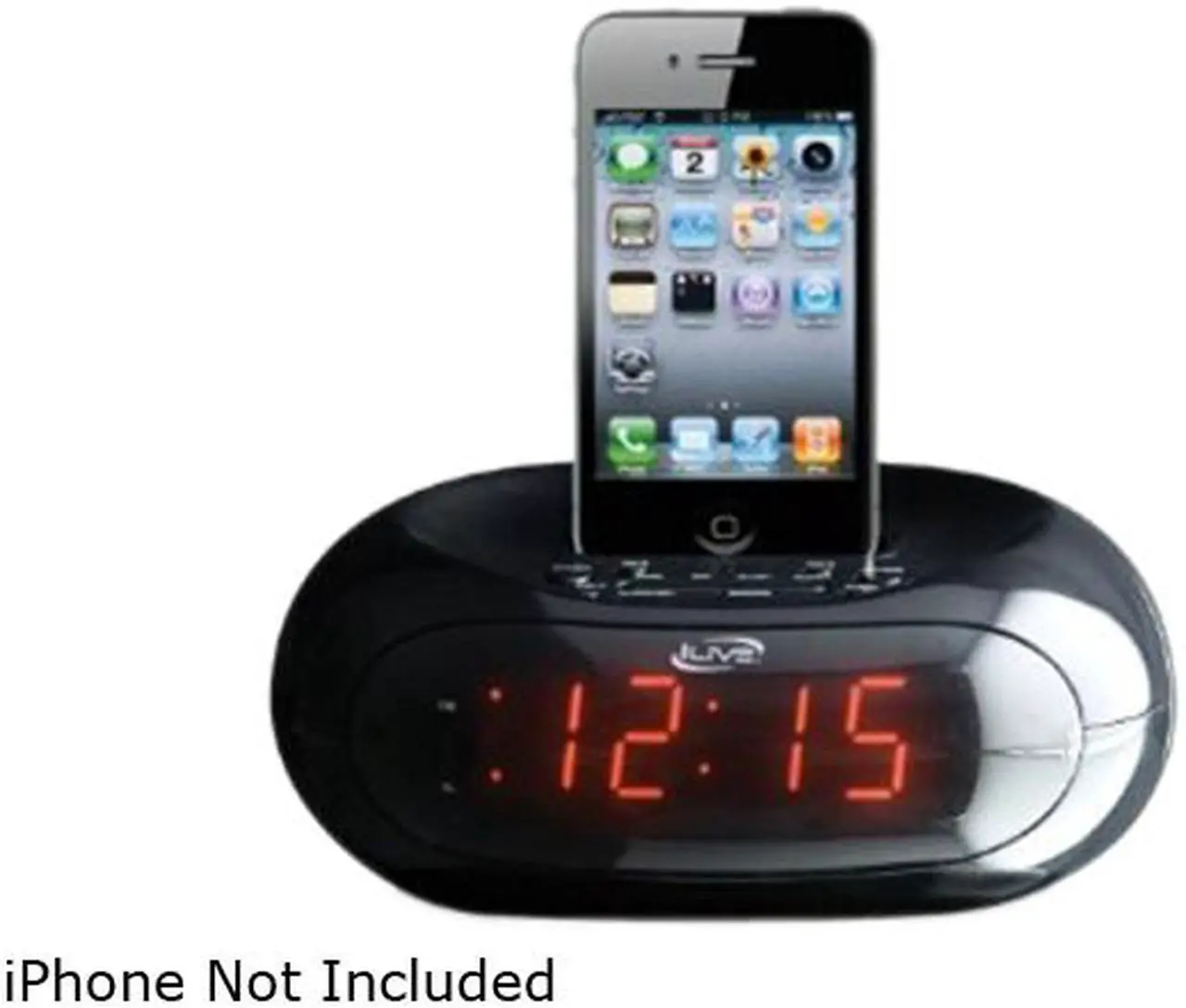 Dual Alarm Clock Radio for iPod and iPhone ICP131B - Newegg.com