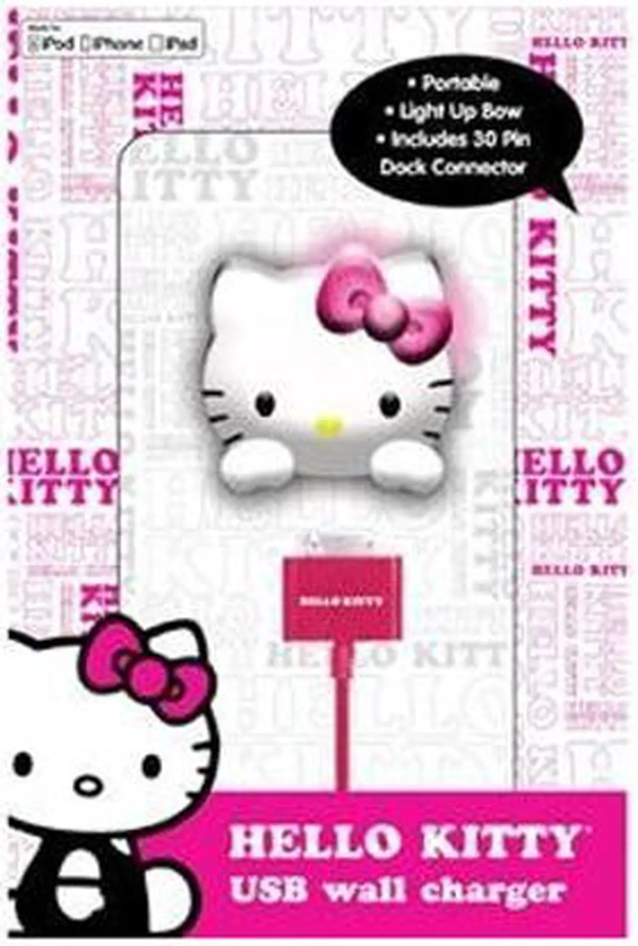 Sakar Hello Kitty Molded iPod/iPhone/iPad Wall Charger HK-10487C-IPD ...