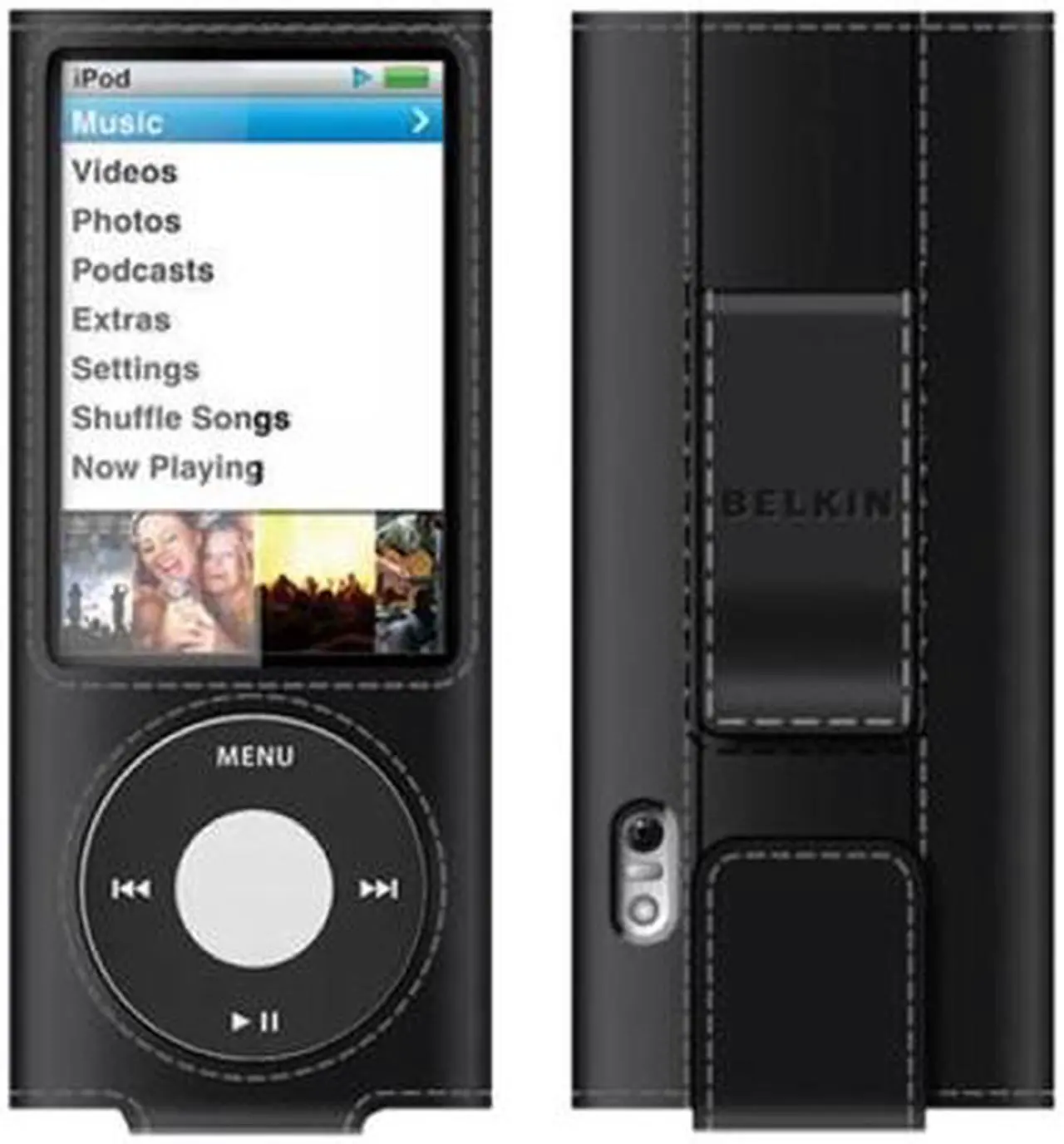Belkin iPod Nano 5G Leather Sleeve with Clip (Black) F8Z511tt - Newegg.com