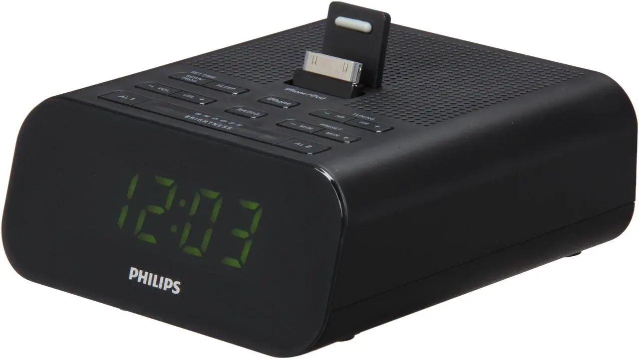 PHILIPS Clock Radio for iPod/iPhone AJ3270D/37 - Newegg.com