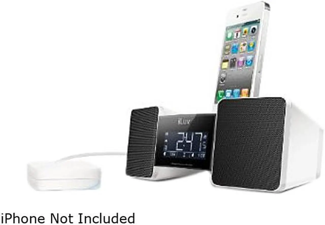 iLuv Vibro II Alarm Clock (White) with Shaker for iPhone / iPod iMM155 ...