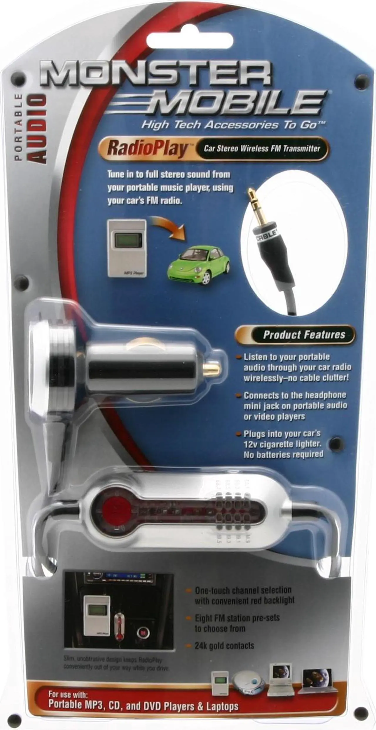 Monster Cable Car Stereo Wireless FM Transmitter RadioPlay 200 - Newegg.com