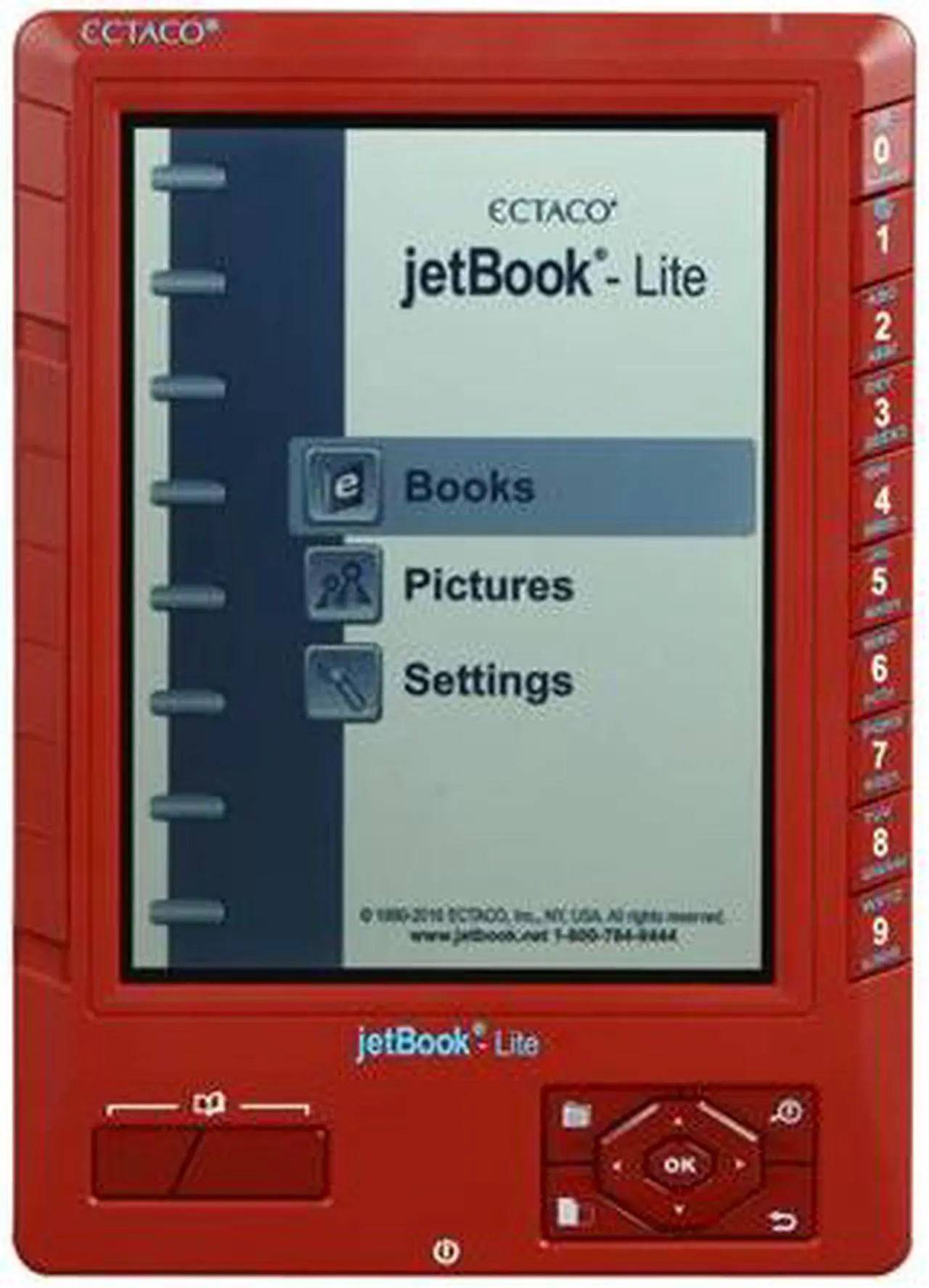 ECTACO E-Book Reader Burgundy jetBook-Lite - Newegg.com