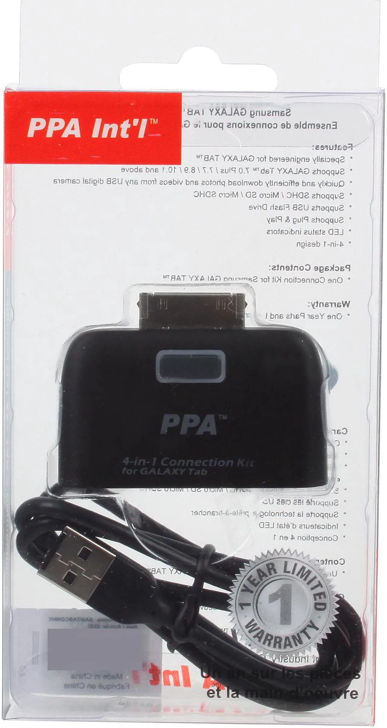 PPA International 5853D Connection Kit for Samsung Galaxy Tab Black ...