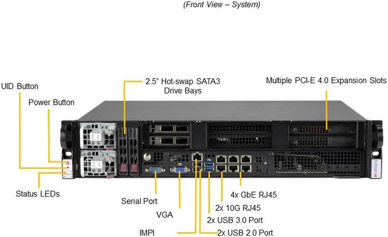 Open Box: SUPERMICRO 2U Intel Xeon Gold 5320 full Server System, 26 ...