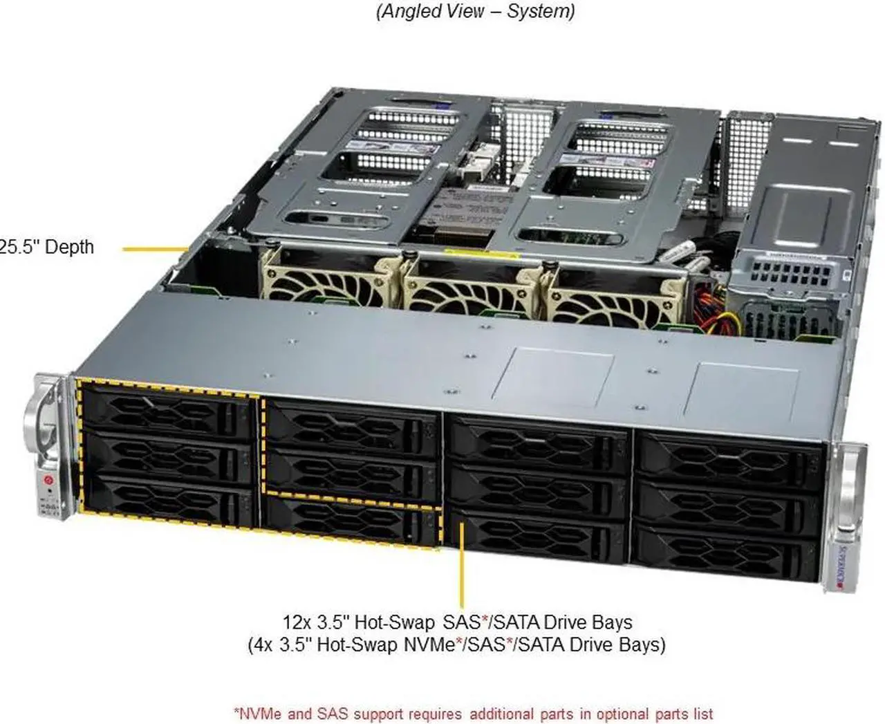 Supermicro AS -2015CS-TNR 2U Server Full system, AMD Epyc Genoa 9124 ...
