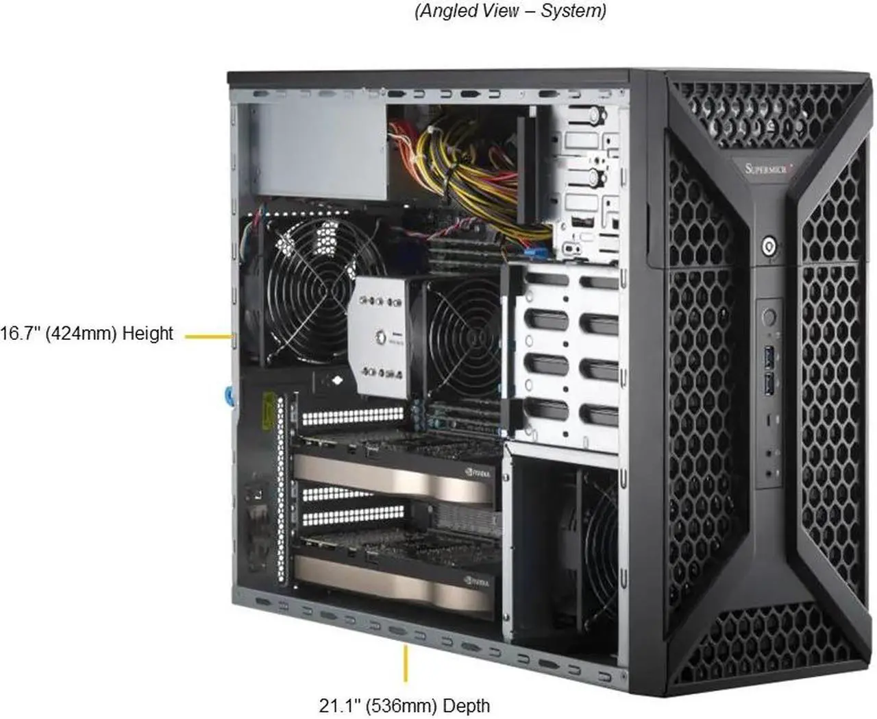 Supermicro GPU Workstation System, Intel Xeon w5-2465X, 16-Core/32 ...
