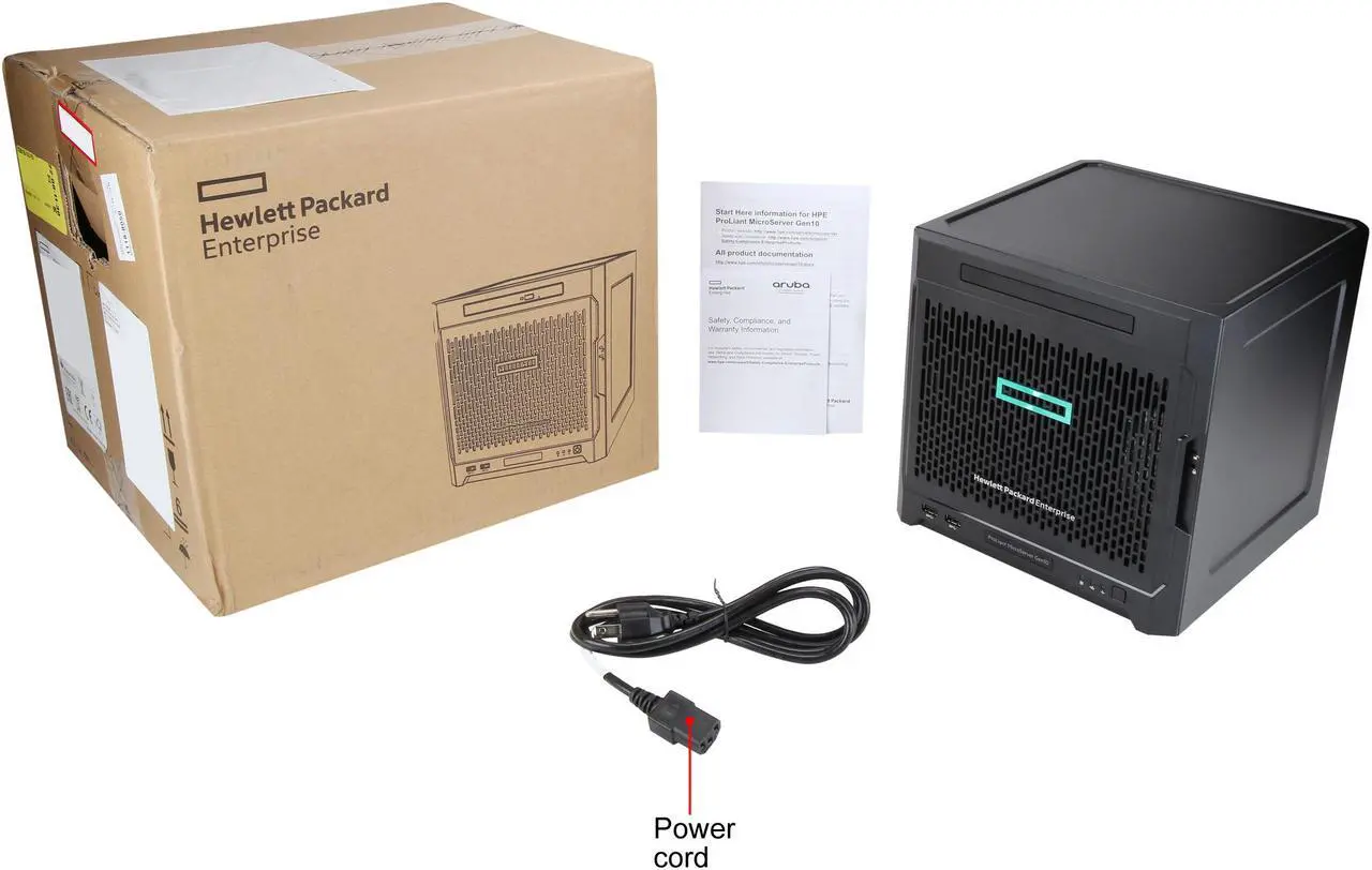 HPE ProLiant MicroServer Gen10 Ultra Micro Tower 4LFF NHP SATA 200W PS ...
