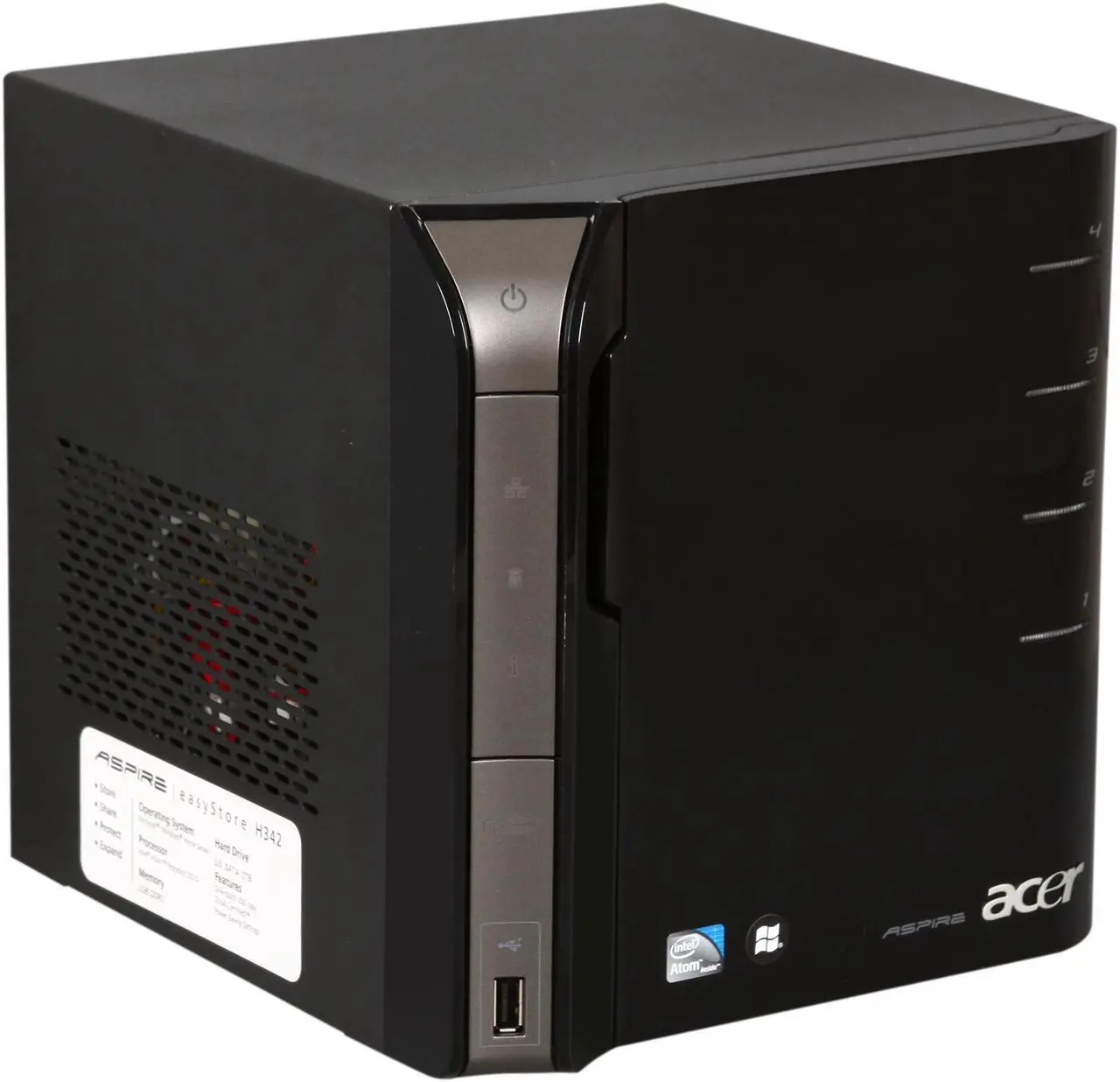 acer Aspire Easystore Tower Server System Intel Atom D510 1.66GHz 2C/4T ...
