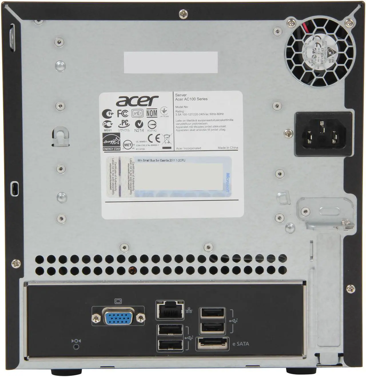 acer AC100S MicroServer Server System Intel Xeon E3-1260L 2.4GHz 4C/8T ...