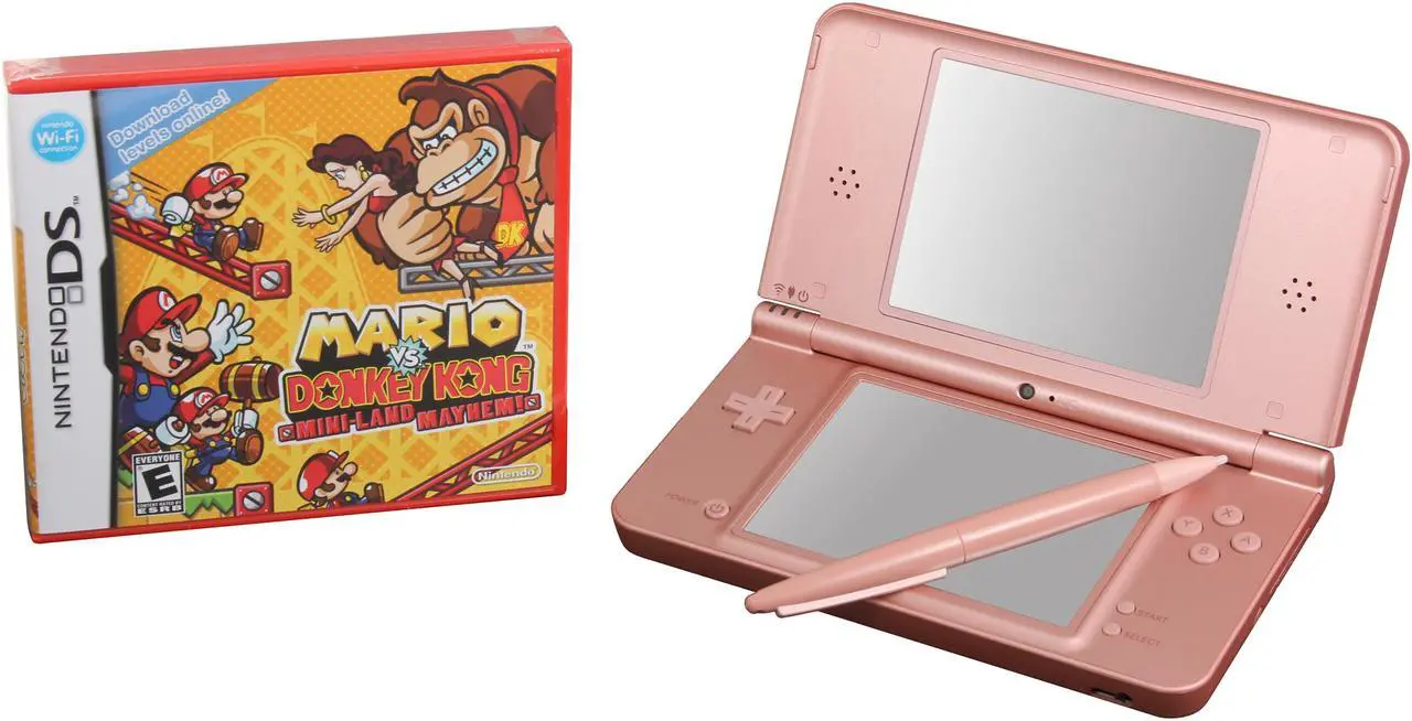 Nintendo DSi XL Bundle Metallic Rose - Newegg.com