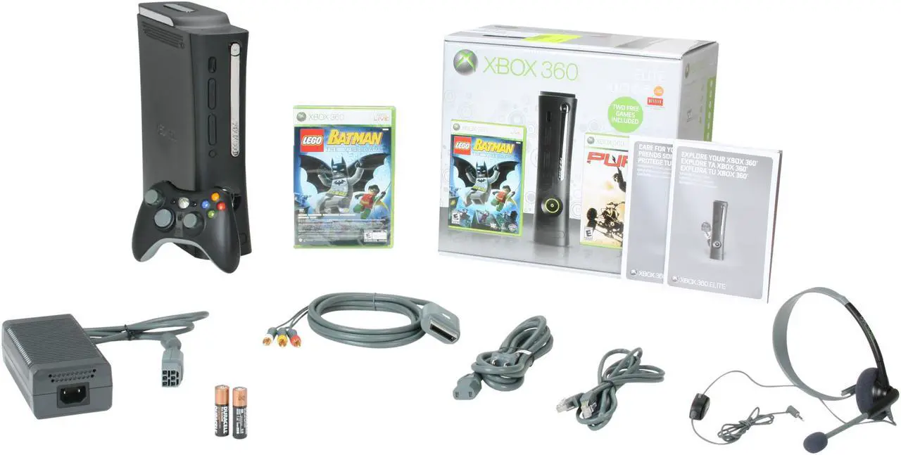 Microsoft Xbox 360 Elite Holiday Bundle w/Lego Batman & Pure - Newegg.com