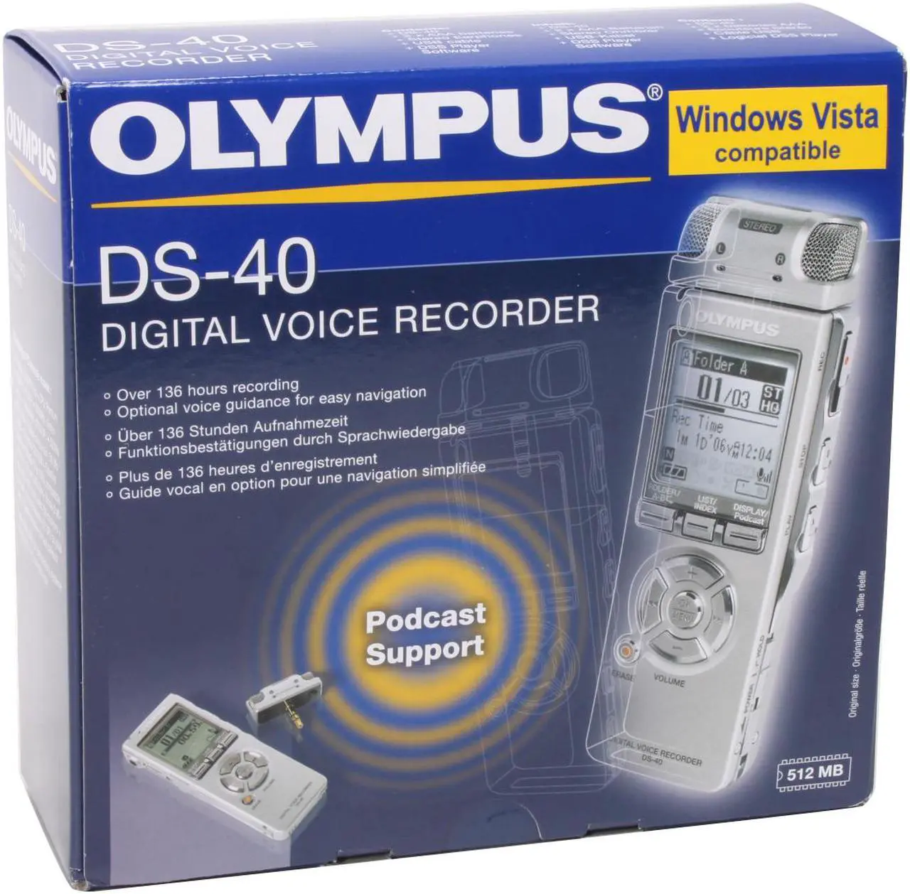 OLYMPUS DS-40 Digital Voice Recorder - Newegg.com