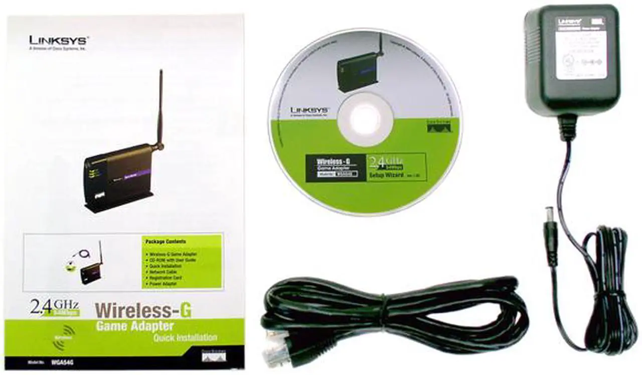 Linksys WGA54G Ethernet Port Wireless-G Game Adapter - Newegg.com